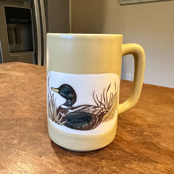 Dining | Vtg Mallard Duck Stoneware Mug Yellow Mug | Poshmark
